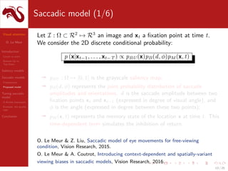 How saccadic models help predict where we look during a visual task? Application to visual ...