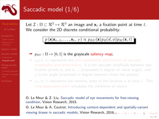 How saccadic models help predict where we look during a visual task? Application to visual ...