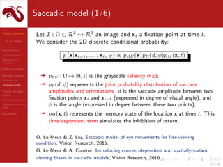 How saccadic models help predict where we look during a visual task? Application to visual ...