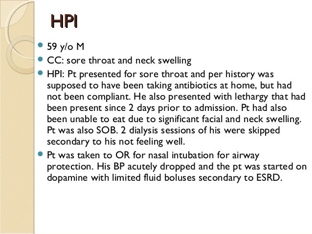 😂 Sample hpi for sore throat. Sample Hpi For Sore Throat Adhd Tonsillis ...