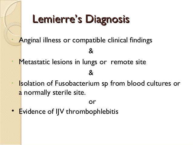 Lemierre's syndrome