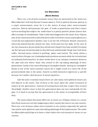 Le miserables | DOCX | Debated Sensitive Social Issues | Sensitive Topics