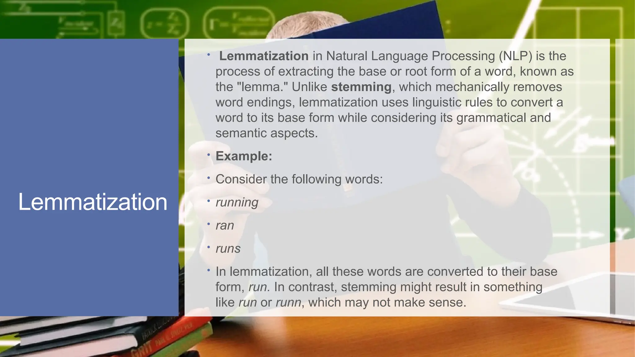 lemmatization Algorithms used in AI .pptx
