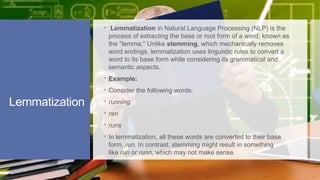 lemmatization Algorithms used in AI .pptx