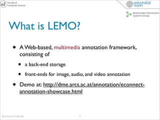 The LEMO Annotation Framework | PDF