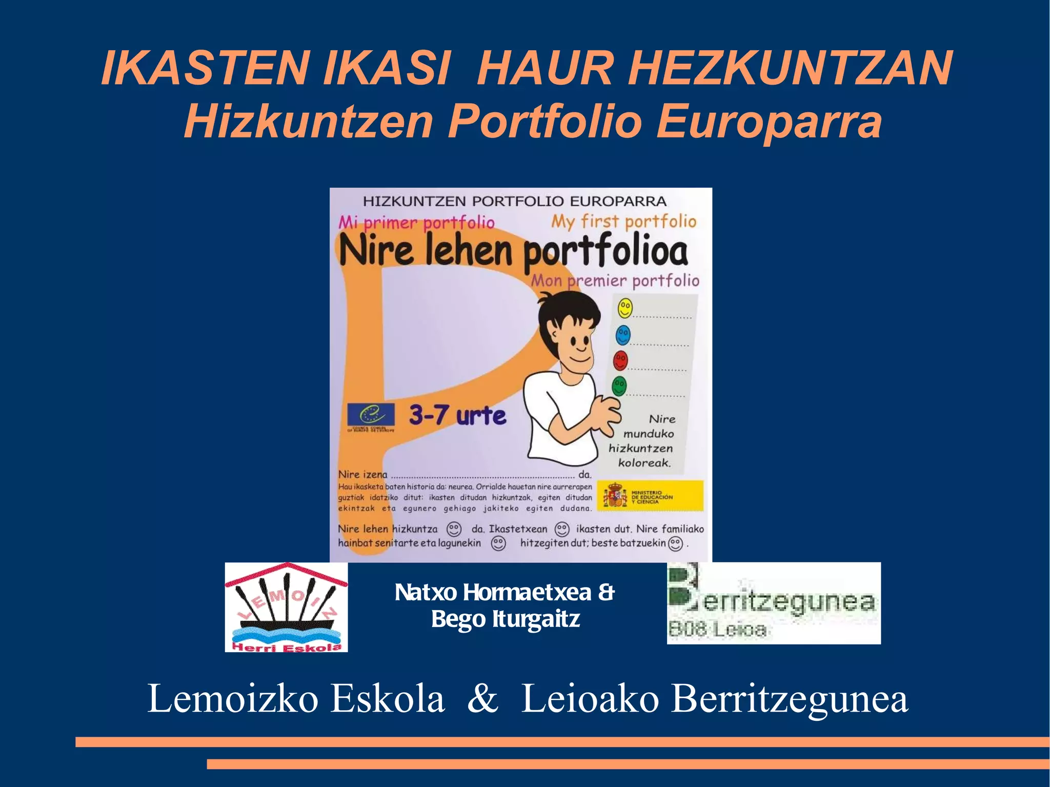 Lemoiz Portfolioren erabilera HHn. Ikasten ikasi | PPT