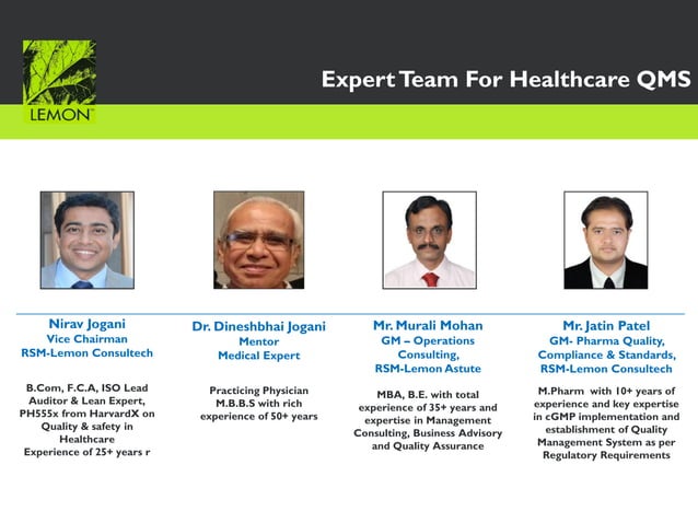 Lemon-RSM Presentation On Quality & Safety In Healthcare | PDF