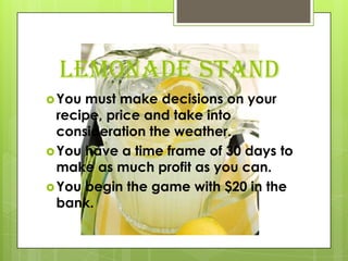 Lemonade stand | PPTX