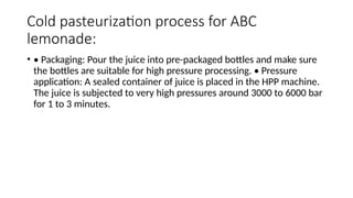 Feasibility report of product development - Health Benefits (Lemonade ...