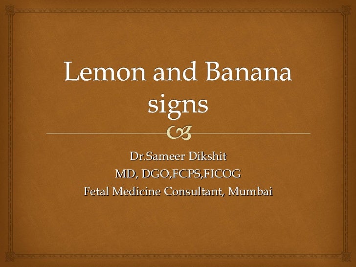 Banana Sign Ultrasound
