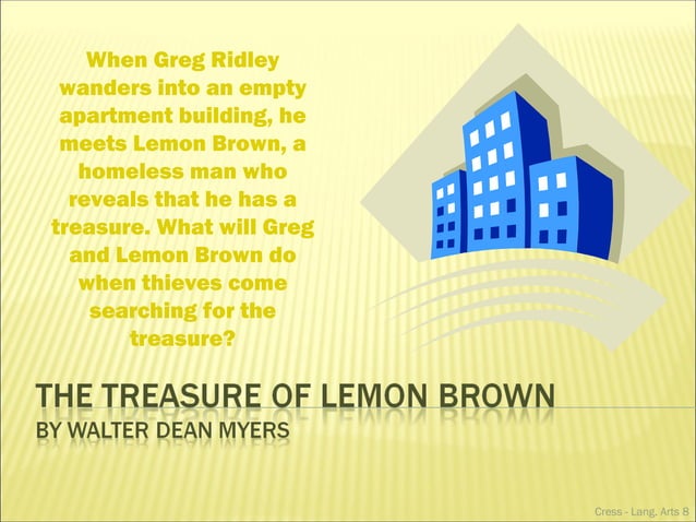 "The Treasure of Lemon Brown" and Elements of a Short Story | PPT ...