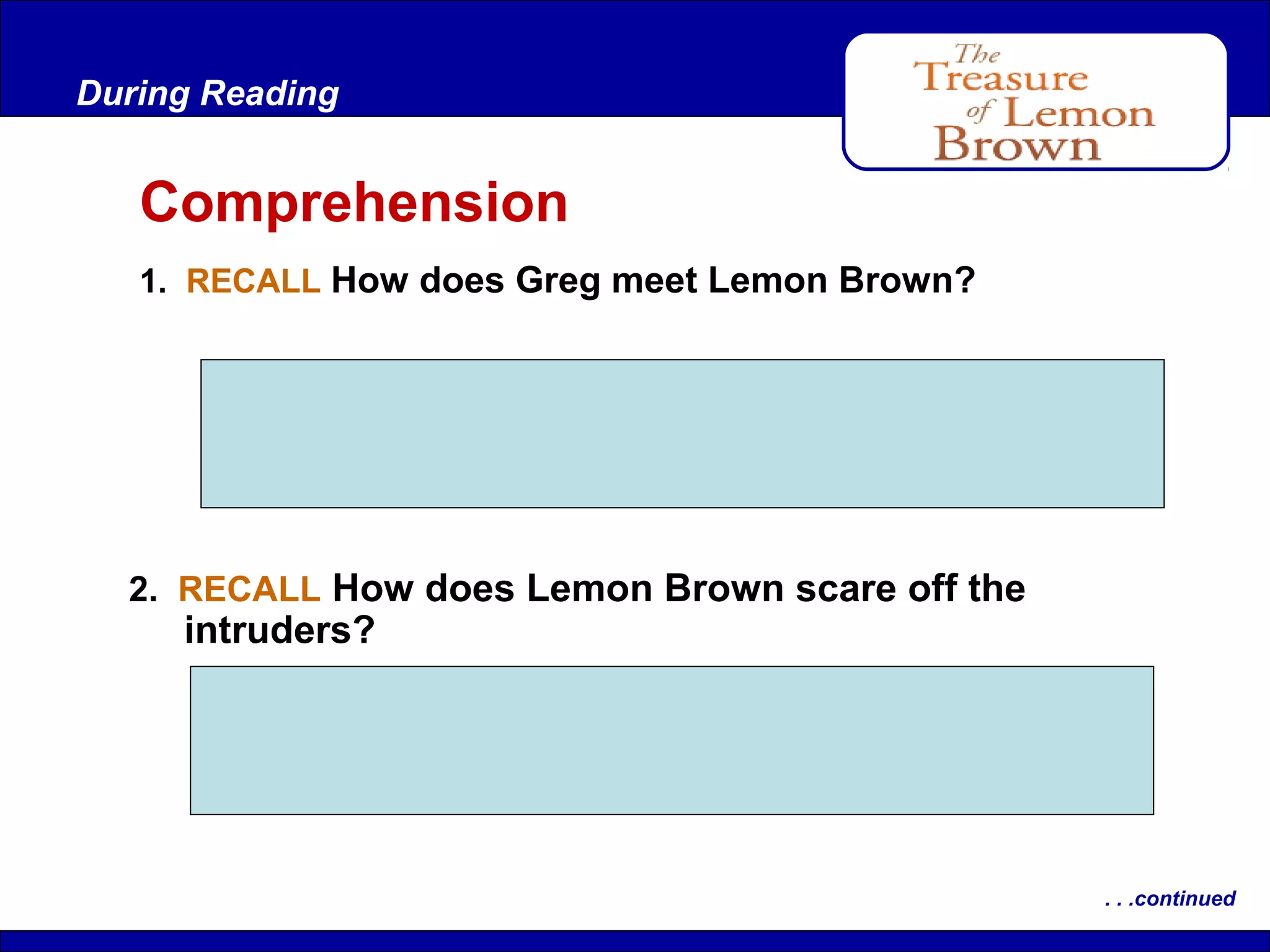 Lemon brown question | PPT