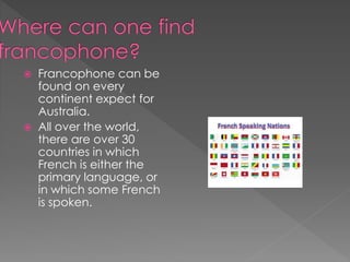 Le monde francophone | PPTX