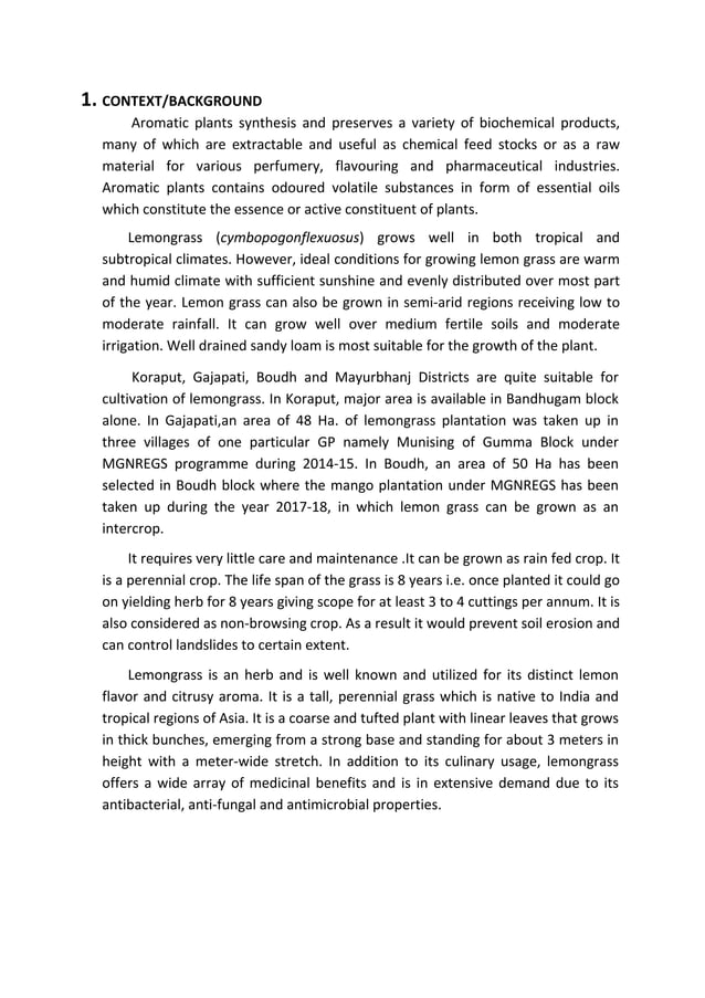 Lemon Grass Project.pdf | Perfume and Fragrance | Beauty