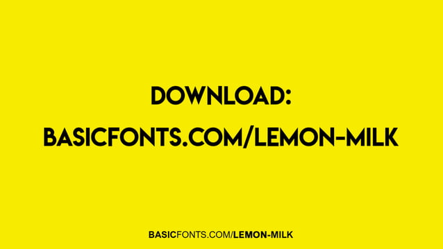 Lemon Milk Font | PDF