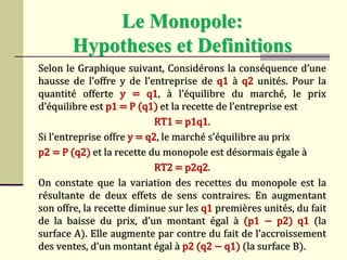 Le Monopole - Cours Economie Industrielle | PPTX