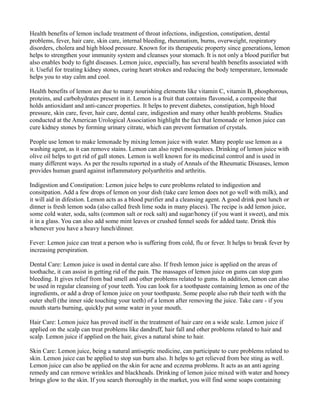 Lemon or lemon juice | ODT