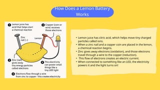 Lemon Battery – How Lemons Can Generate Electricity for a Mini Science Project | PPTX