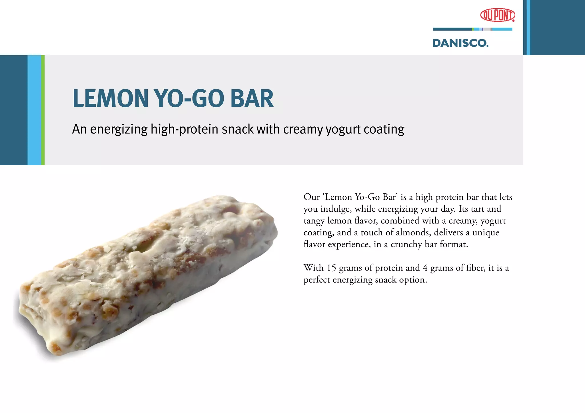 LEMON TO-GO BAR - An energizing high-protein snack with creamy yogurt ...