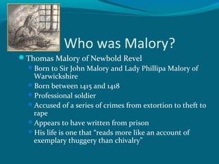 Le Morte d'Arthur | PPT