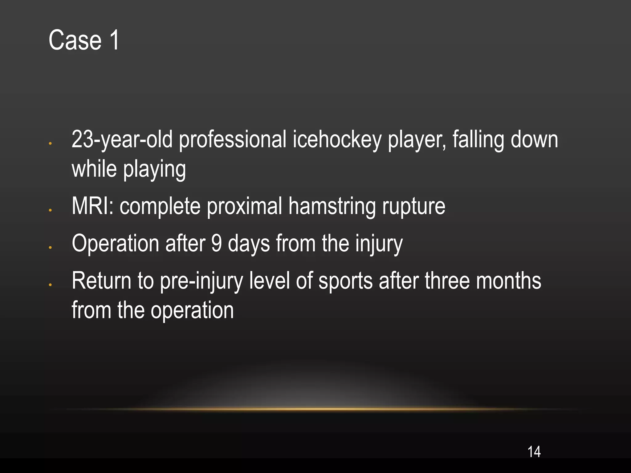 Lasse Lempainen - Hamstring injuries: When is surgery indicated? | PPT