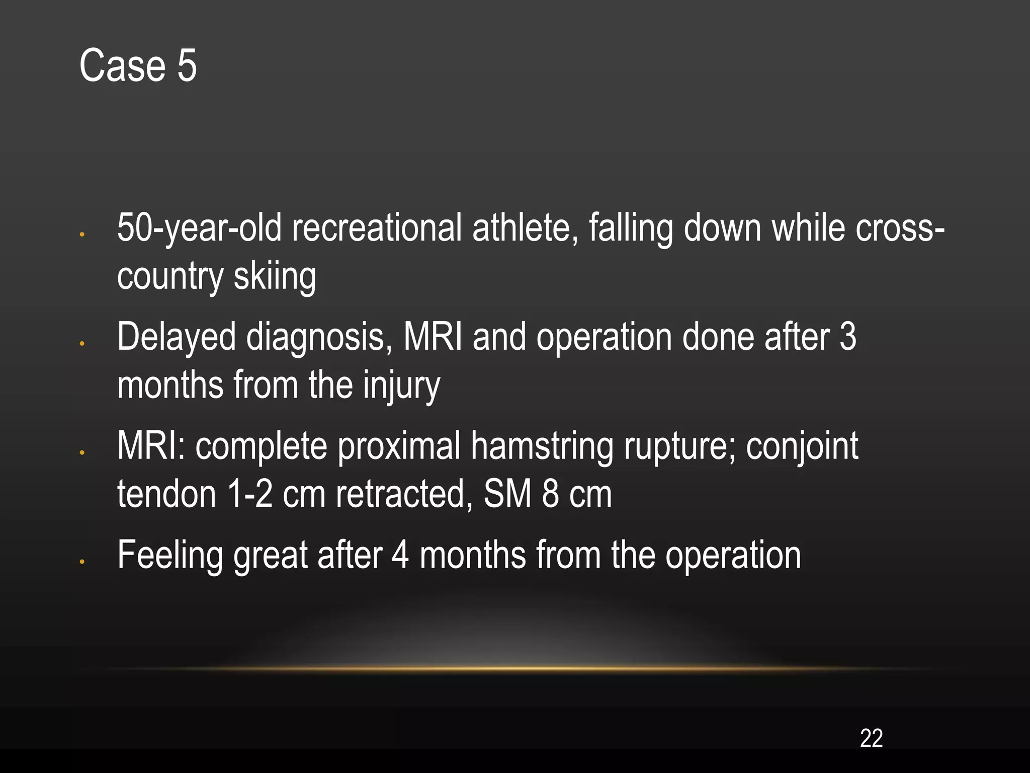 Lasse Lempainen - Hamstring injuries: When is surgery indicated? | PPT