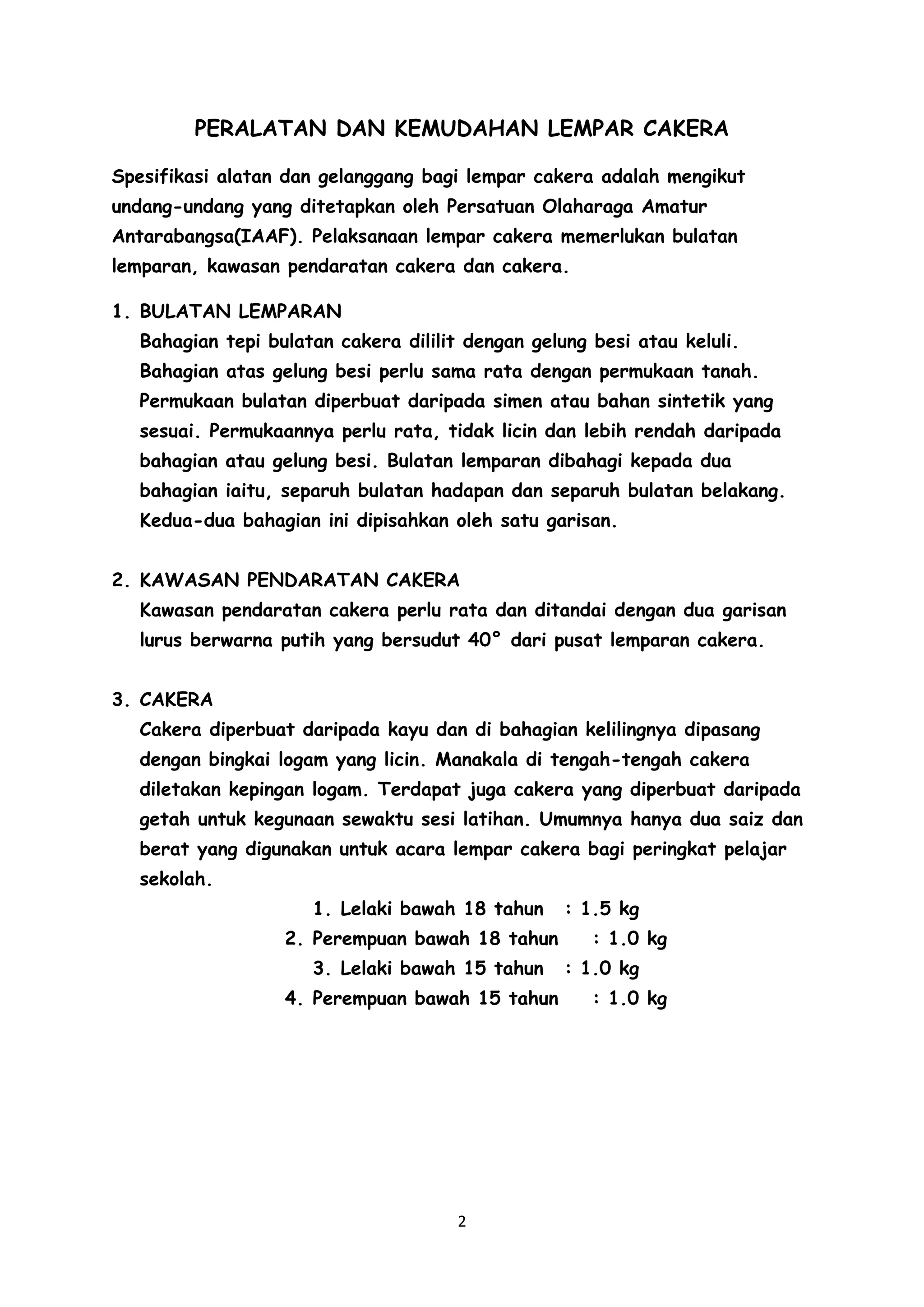 Lempar cakera | DOCX