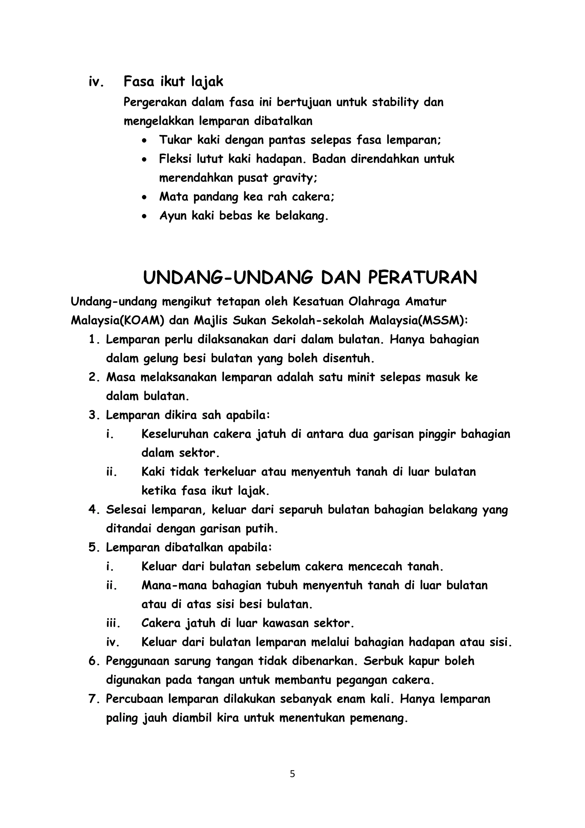 Lempar cakera | DOCX