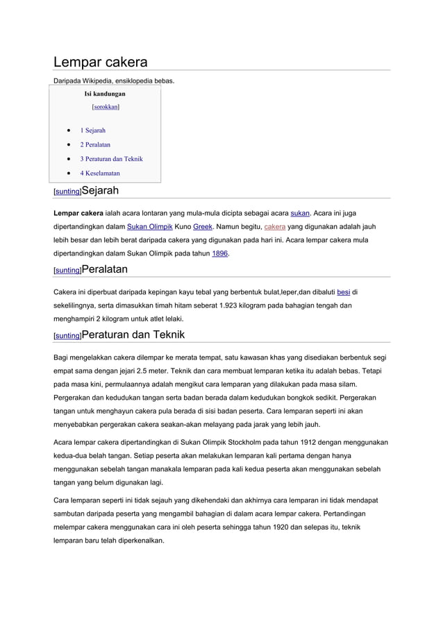 Lempar cakera 3 | PDF