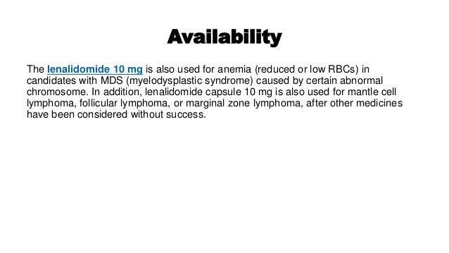 Lenalidomide an immunomodulatory medication converted | PDF