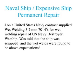 Len andersen 914 536-7101 underwater welding engineer | PPTX