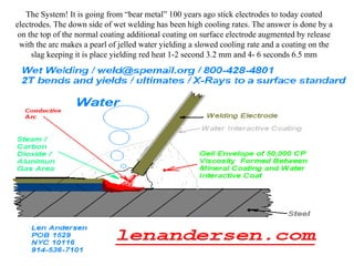 Len andersen 914 536-7101 underwater welding engineer | PPTX