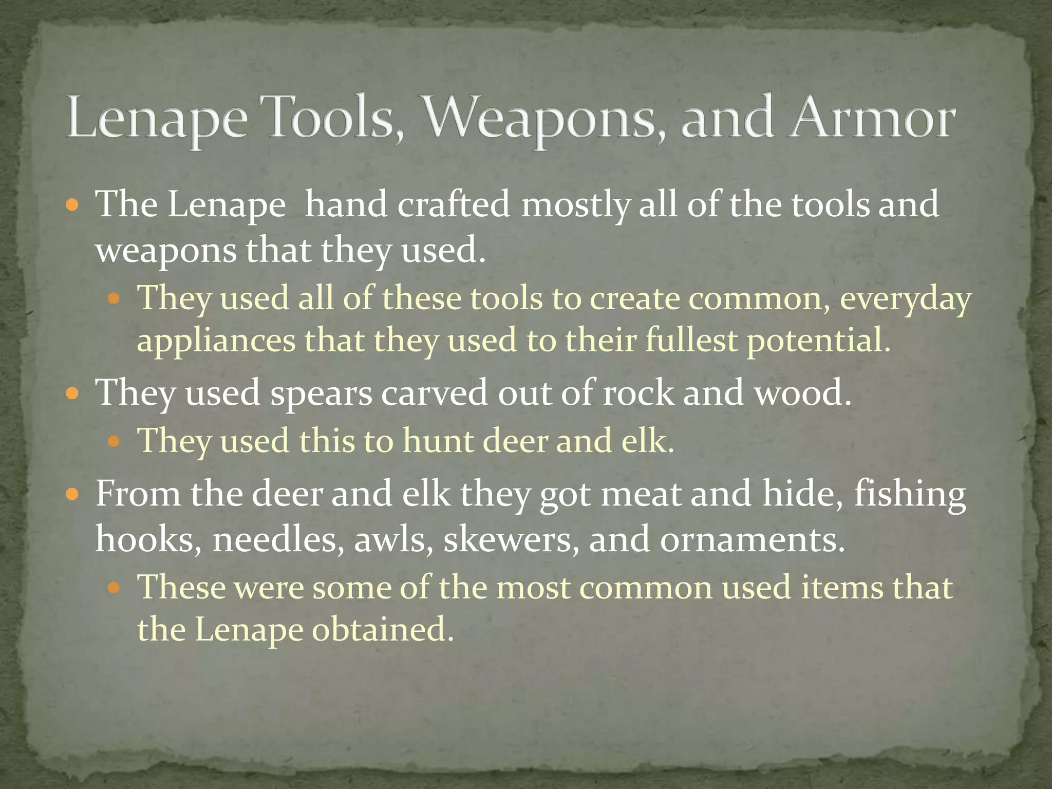 Lenape arts & crafts matt | PPTX