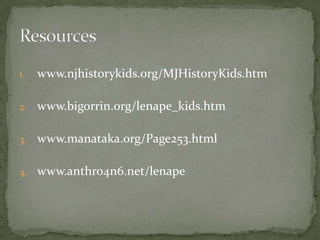 Lenape arts & crafts matt | PPTX