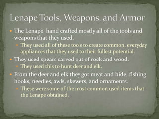 Lenape Weapons And Tools
