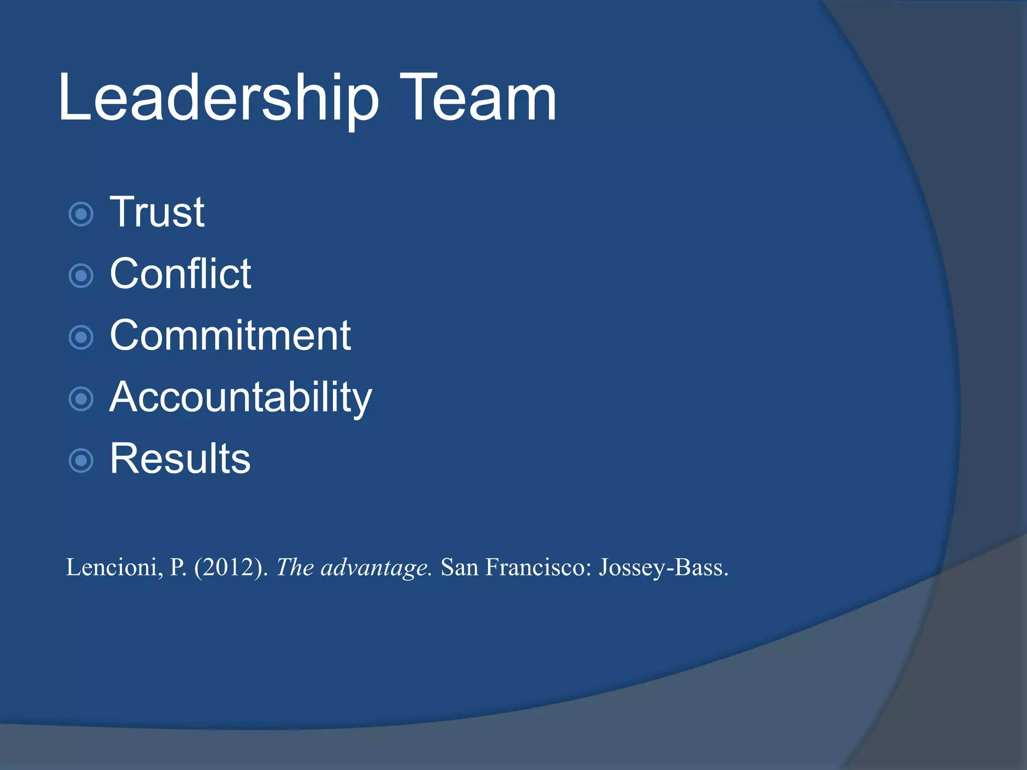 Lencioni organizational health | PPT