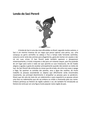 Lenda Do Saci Perere