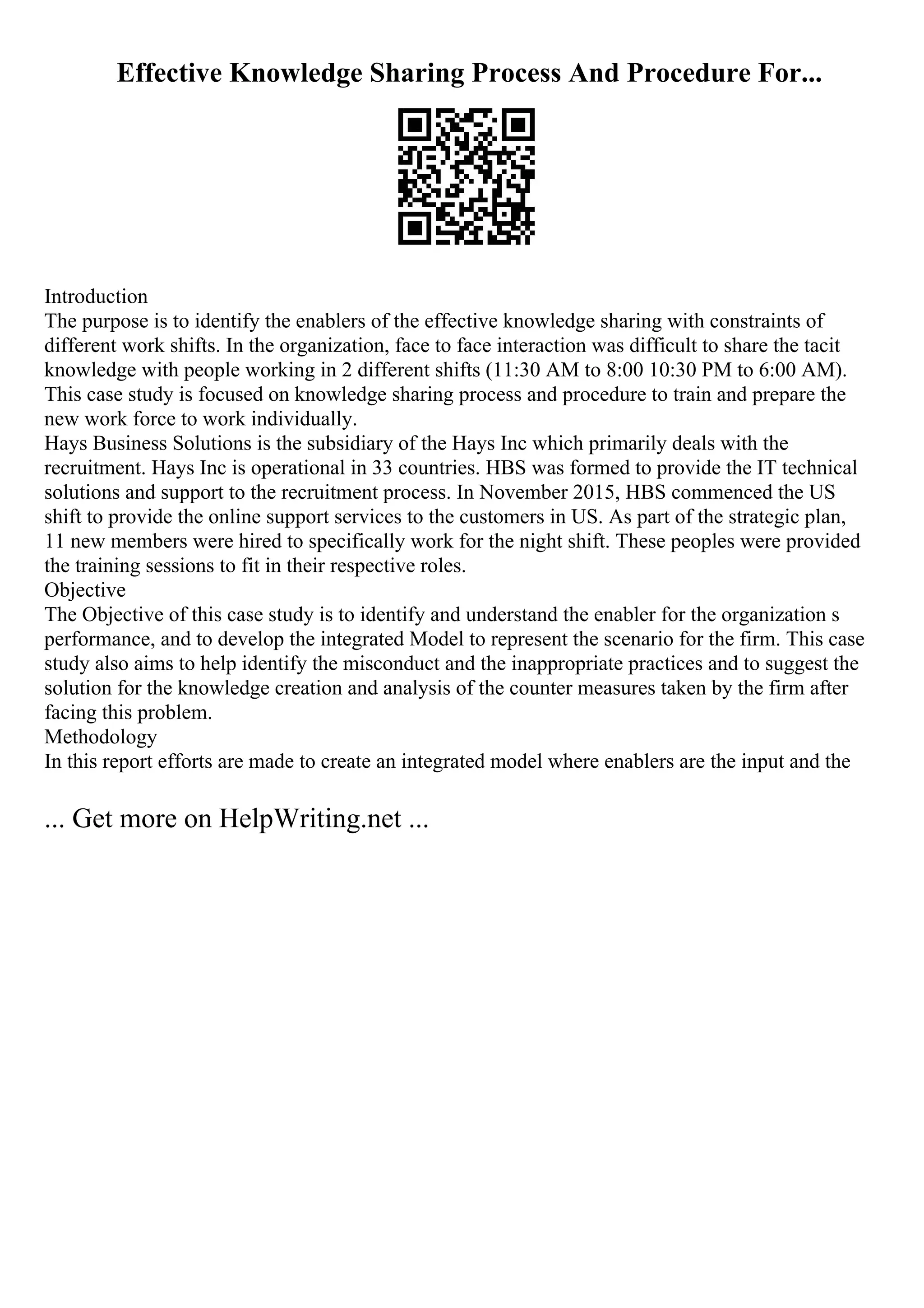 Lending Helping Hand Essay | PDF