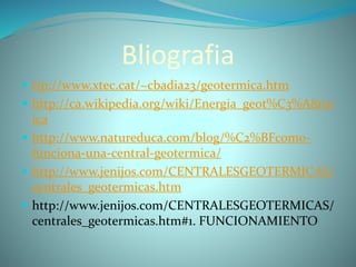 L’energia geotèrmica power point | PPTX