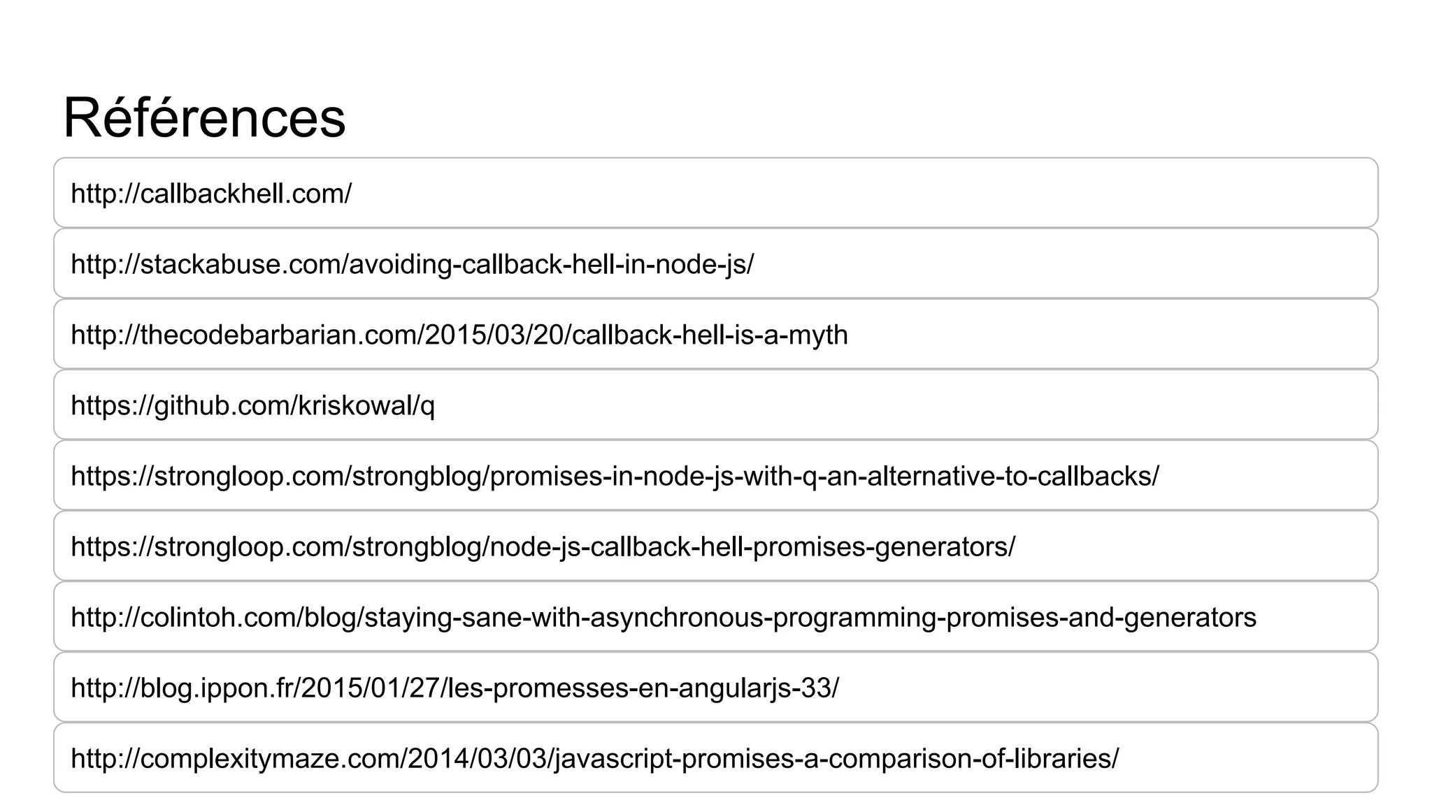 L’enfer des callbacks | PDF