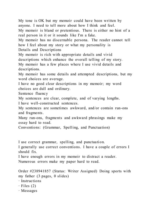 Leng 111 the memoir | DOCX