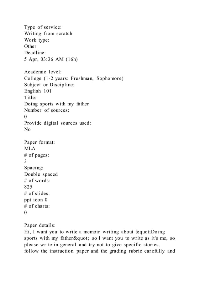 Leng 111 the memoir | DOCX