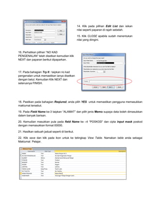 Lengkap Microsoft Access Langkah Demi Langkah | PDF