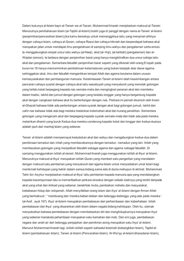 [Lengkap] biografi muhammad imarah | PDF