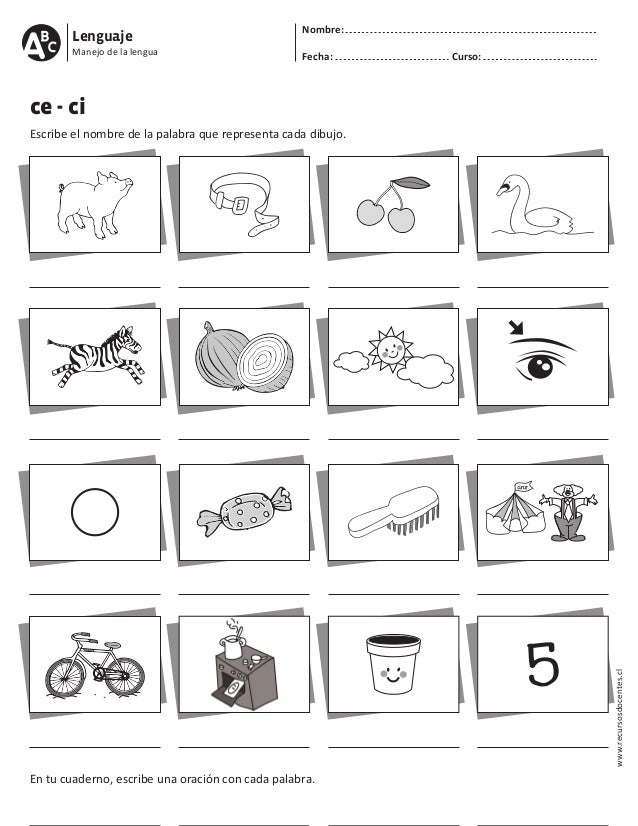 ACTIVIDADES CE CI PARA PRIMERO BASICO