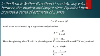 Length based catch curves | PPTX | Science