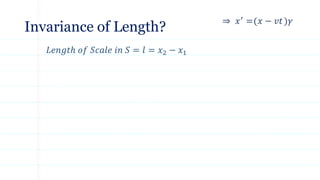 Length contraction - Special Relativity | PPTX
