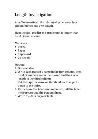 Length investigation | DOCX