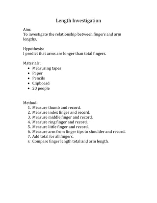 Length investigation | PDF