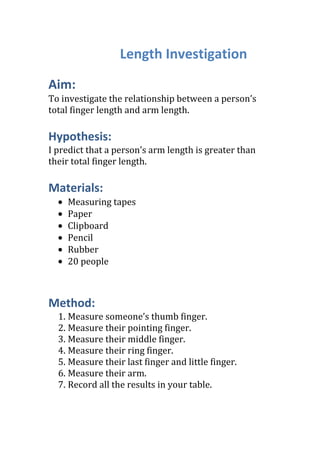 Length investigation | DOCX